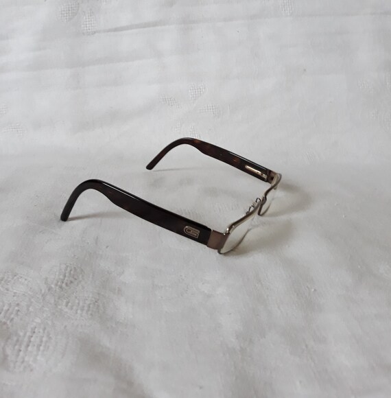 Vintage metal bronze frame eyeglasses GUCCI plastic b… - Gem
