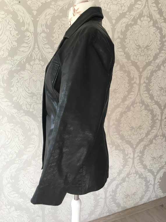 Vintage women Leather Jacket by HIDESIGN Black Jacket… - Gem