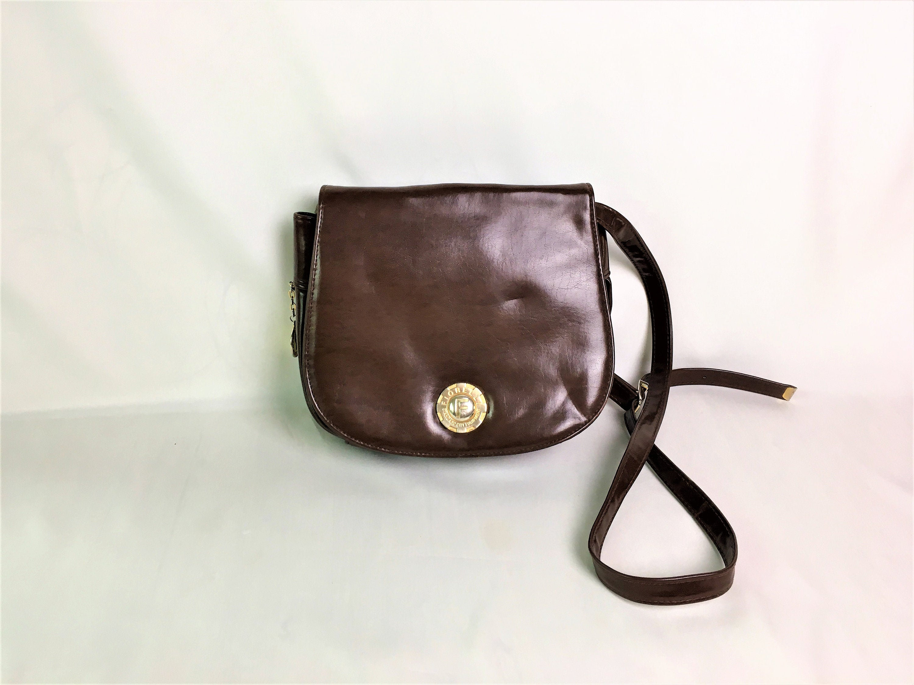 Vintage Brown Leather Shoulder Bag Chocolate Brown Crossbody - Etsy