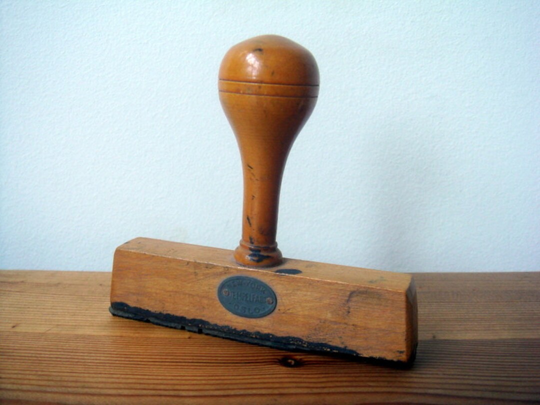 Vintage Stamp Mark Seal Office Suppy Norwegian Stamp Logo New York ...