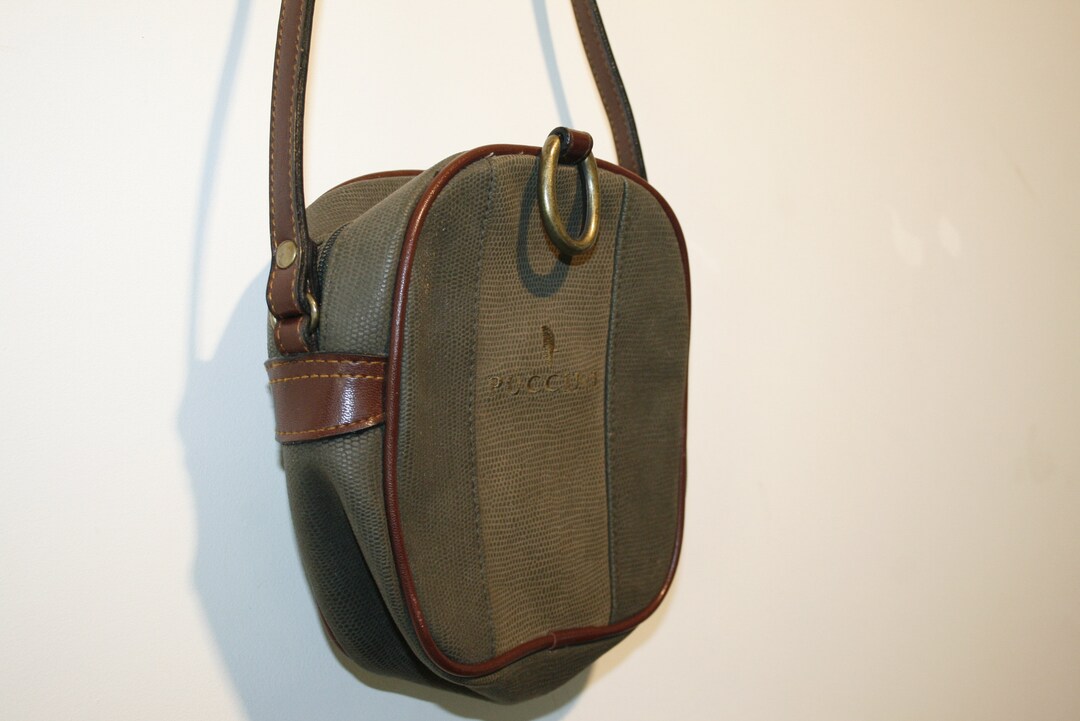 Vintage Puccini Khaki Vegan Leder Crossbody Bag - Etsy Österreich