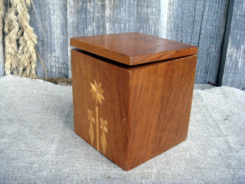 Soviet Wooden Box Vintage Straw Inlay Storage USSR Era Latvia 70s - Etsy