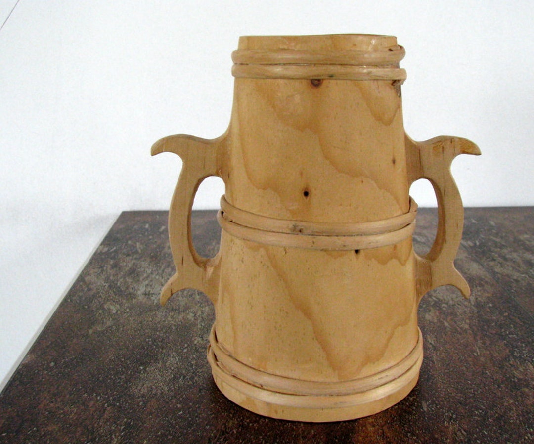 Swedish Vintage Wooden Beer Mug Large Wooden Stein Brown Beer Stein ...