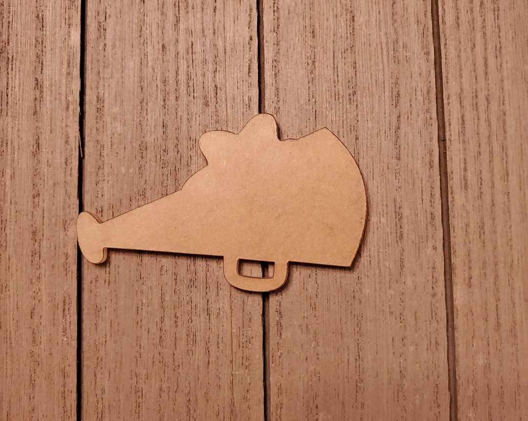 Acrylic 3 Inch Cheer Megaphone Acrylic Blanks Holes for Keychains Key ...