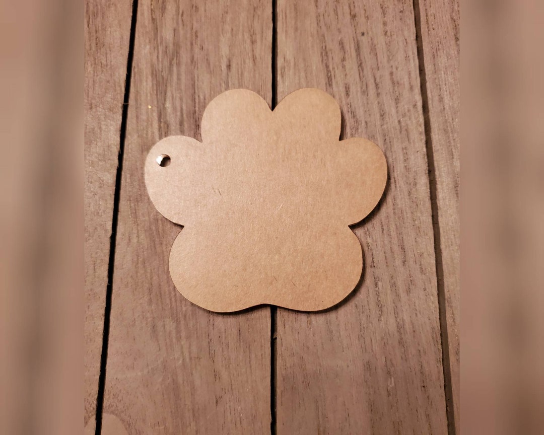 10 - 3 Inch Paw Acrylic Blanks With or Without Holes for Keychains ...