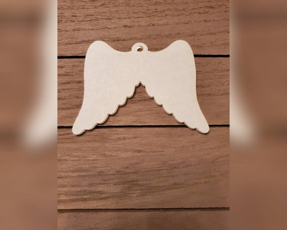 10 3 inch angel wings in WHITE acrylic blanks with or | Etsy