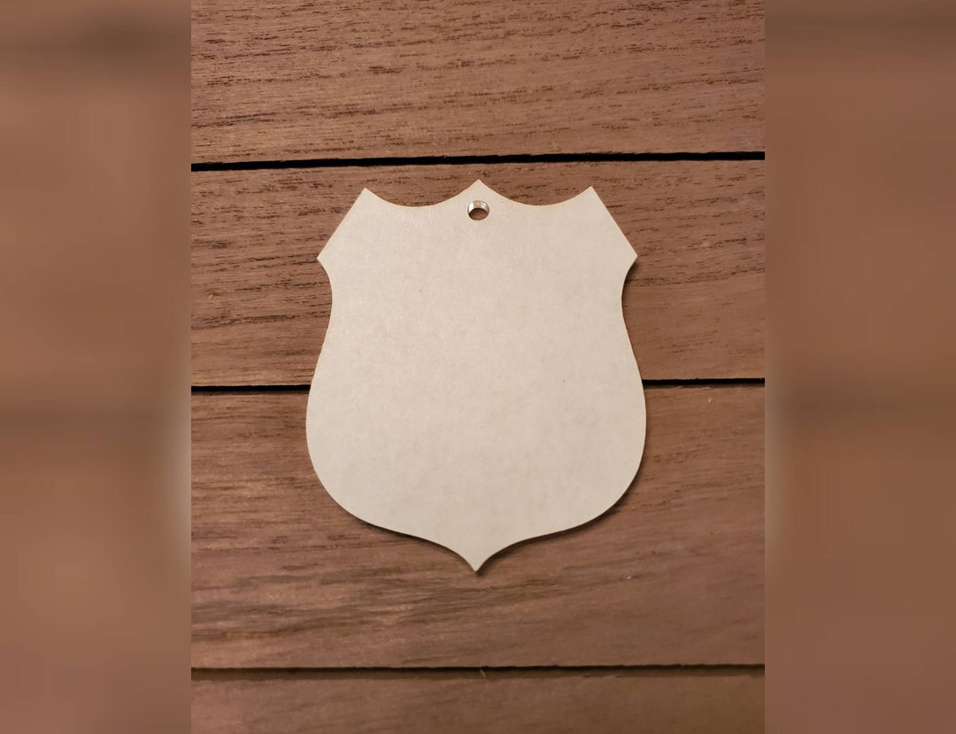 10 - 2.5 Inch Badge Shield Acrylic Blanks With or Without Holes for ...