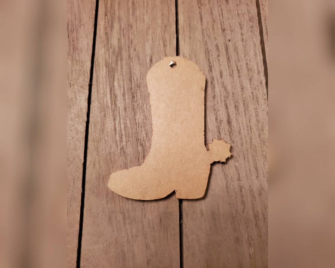 10 - 3 Inch Boot Acrylic Blanks With or Without Holes for Keychains ...