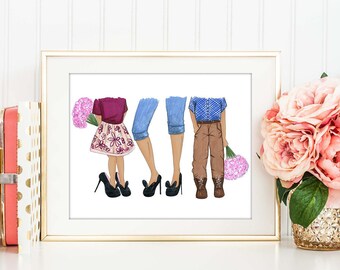 Mom and Daughter Art Art for Moms Inspirational Art for