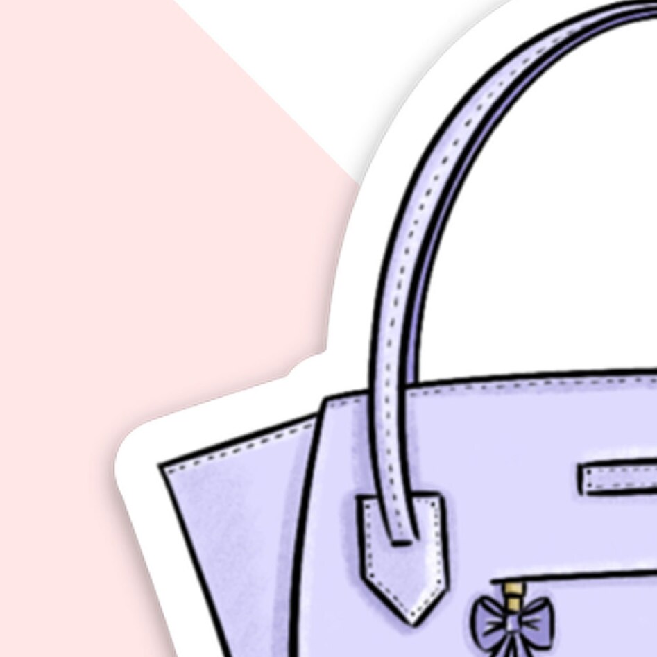 Cute purse sticker Fashion stickers Fashion planner | Etsy
