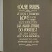 House Rules Wall Decal Entryway Wall Decal Vinyl Wall - Etsy
