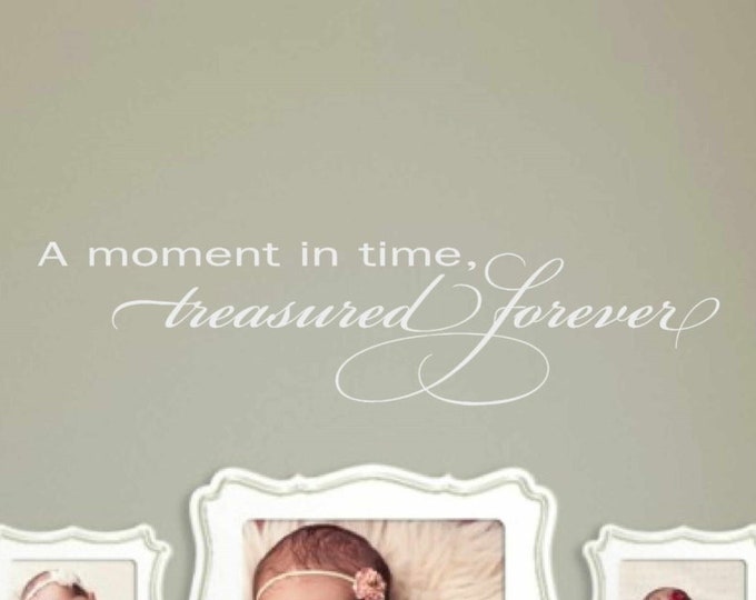 A Moment in Time Changed Forever Birth Dates Vinyl Decal Wall Art ...