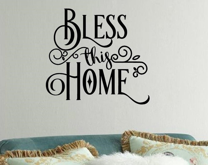May This Home Be Blessed Wall Decal,removable Wall Decal,family Wall ...