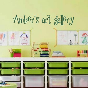 Personalized Art Gallery Wall Decal - Kids Playroom Decal - Art Gallery ...