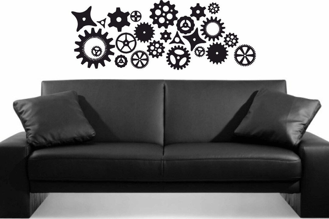 Steampunk Wall Decal Garage Workshop Boys Room Wall Décor 25 Steampunk ...