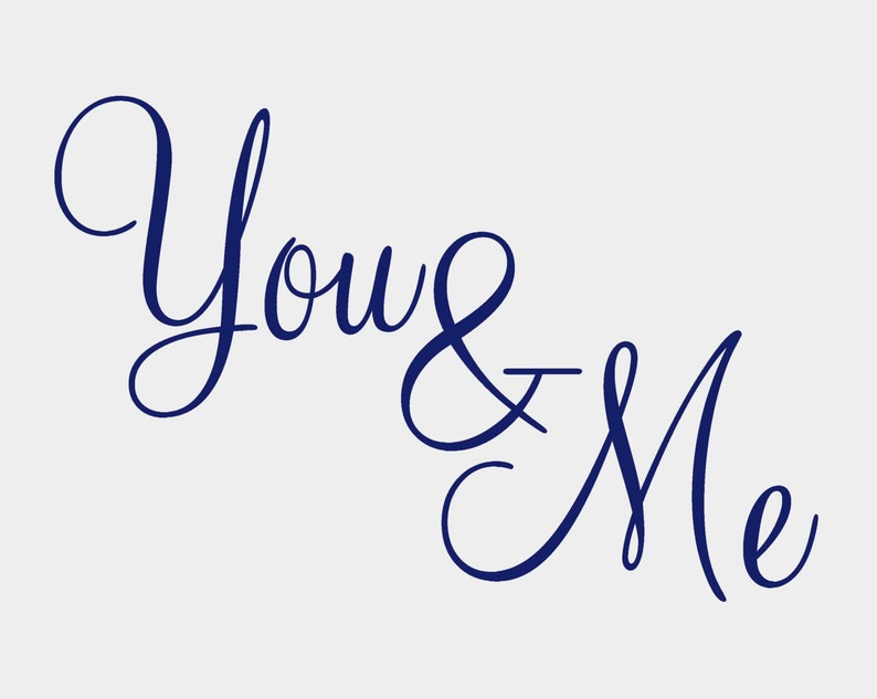 You & Me Wall Decal Vinyl Wall Quote Wall Vinyls Decals - Etsy