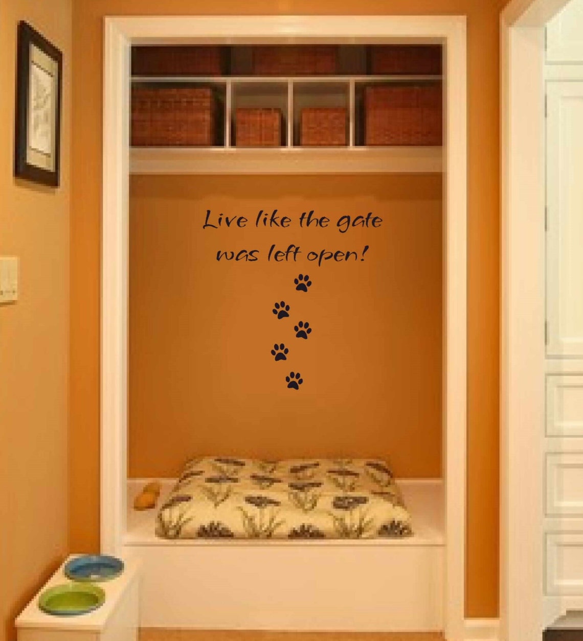 Dog Wall Decal Dog Wall Quote Live Like the Gate Was Left - Etsy
