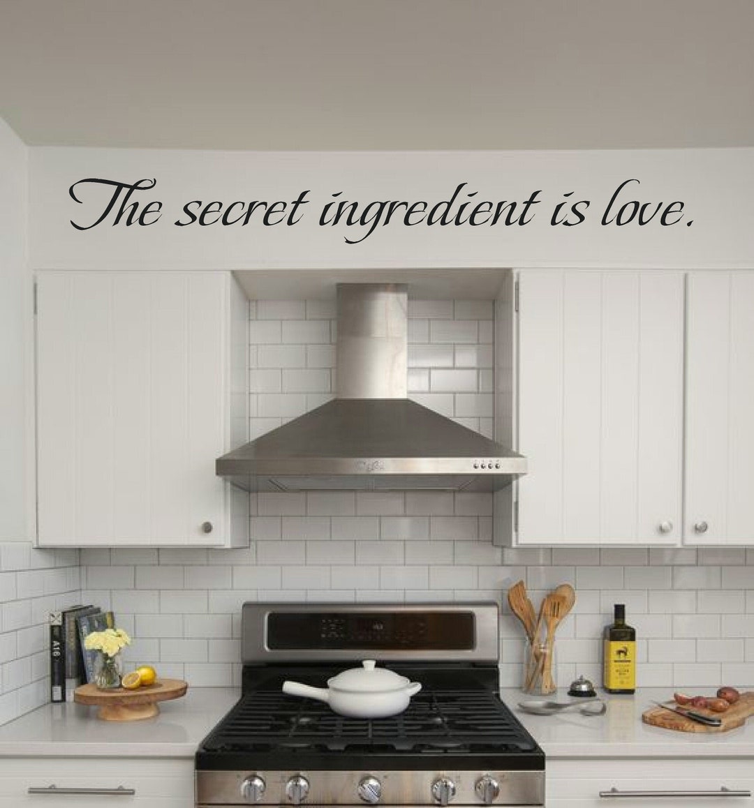 Kitchen Wall Decal - Wall Vinyl Decals Art - the Secret Ingredient is ...