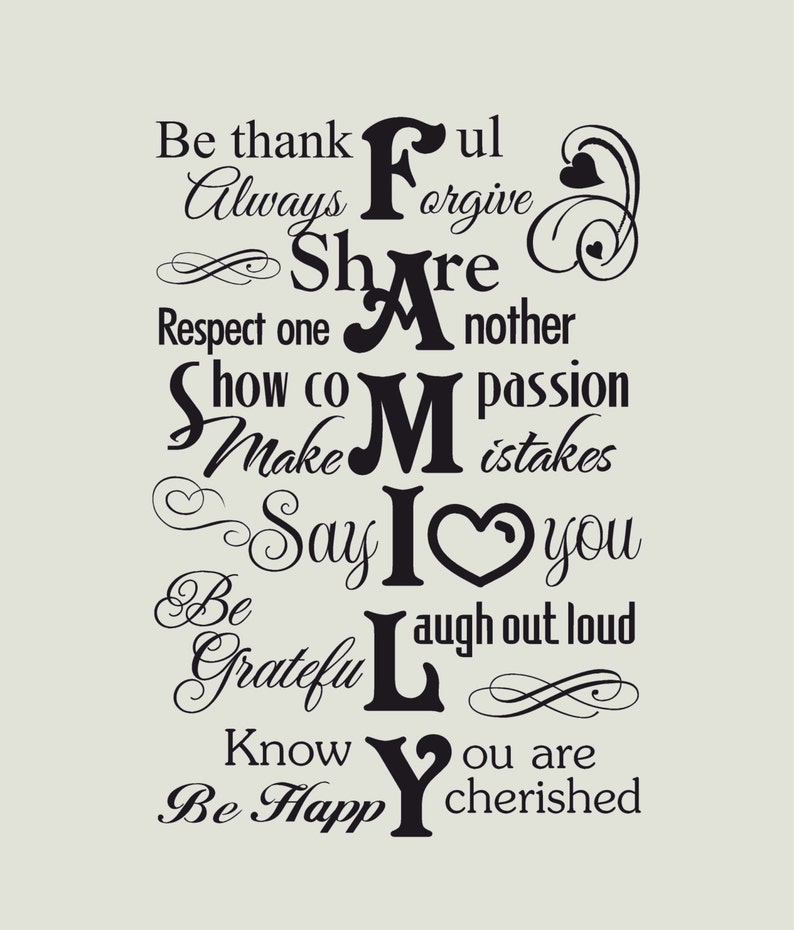 family-wall-decal-family-wall-decor-vinyl-wall-decal-etsy