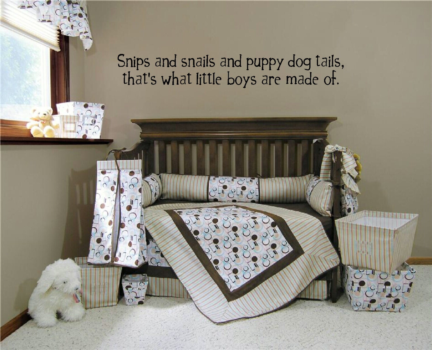 Boys room wall decal Snips and snails and puppy dog tails | Etsy