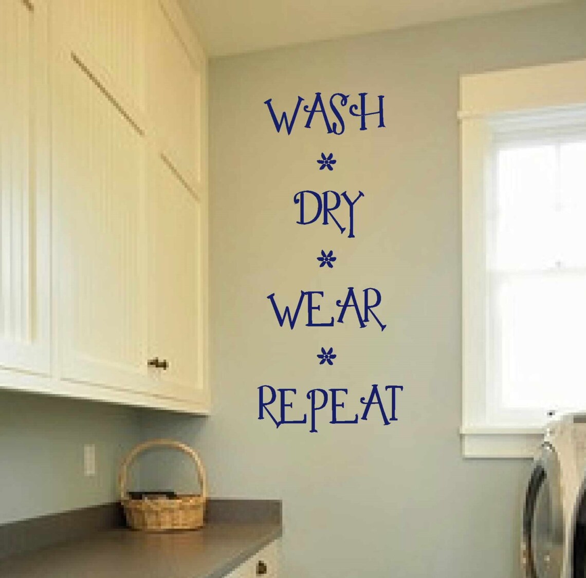 Laundry Room Wall Decal Wall Art Laundry Vinyl Decals | Etsy