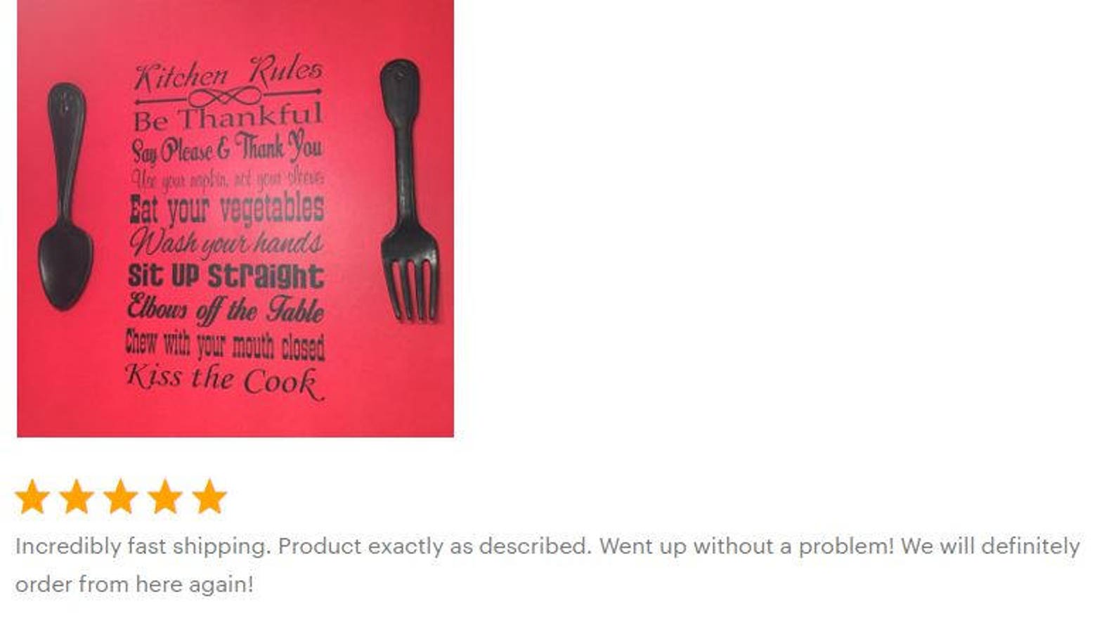 Kitchen Rules wall decal kitchen decor vinyl wall decal | Etsy