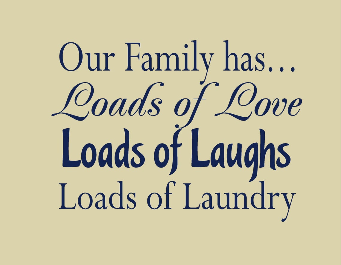 Laundry Room Decor Wall Decal Laundry Sign Our Family - Etsy