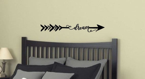 Arrow Dream Wall Decal Dream Arrow Vinyl Decal Stickers | Etsy