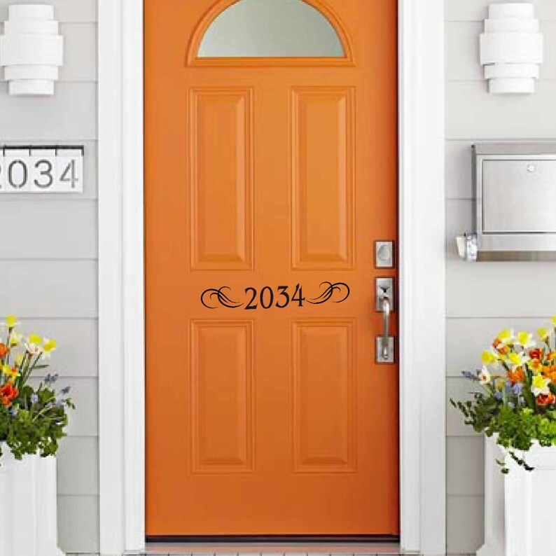 House Numbers Decal Front Door Decal Front Door Welcome - Etsy