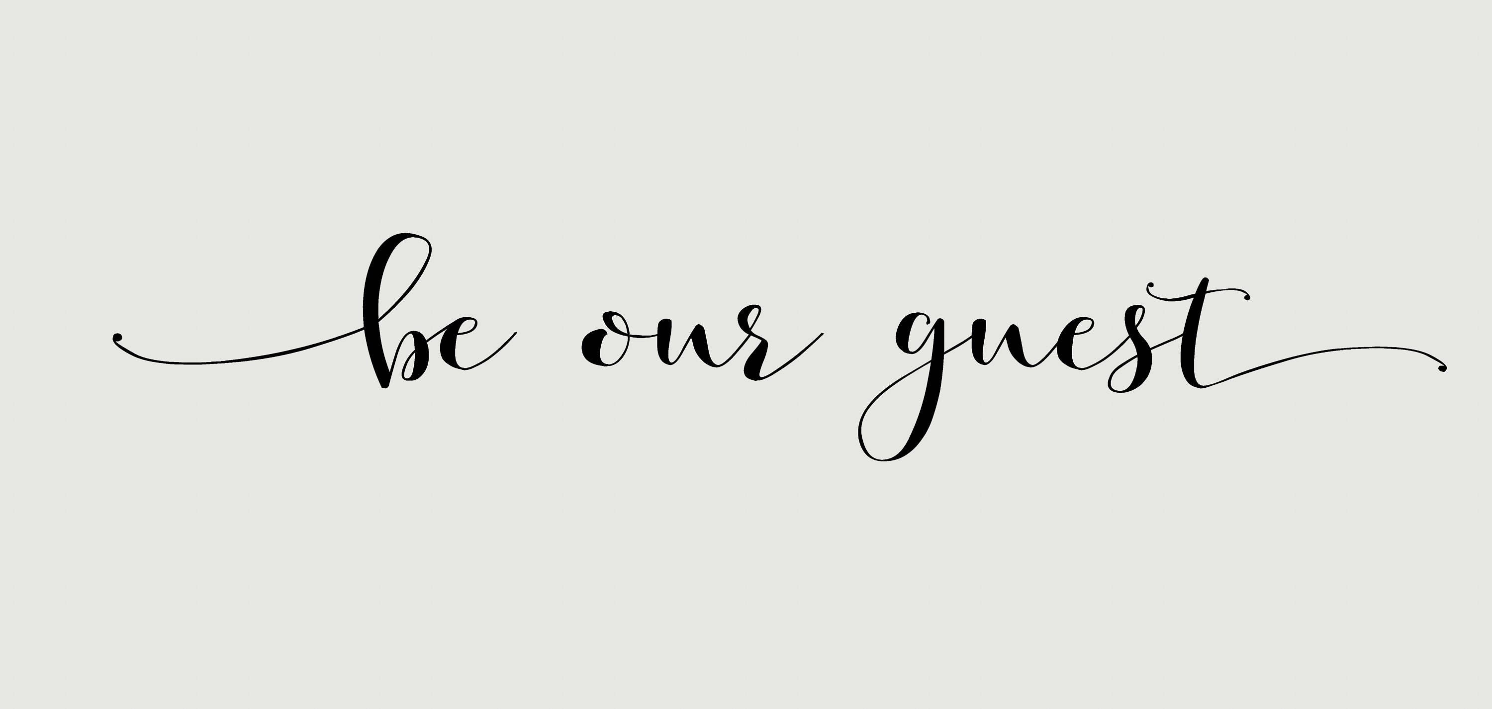 Metallic gold be our guest Bedroom wall decal be our guest | Etsy