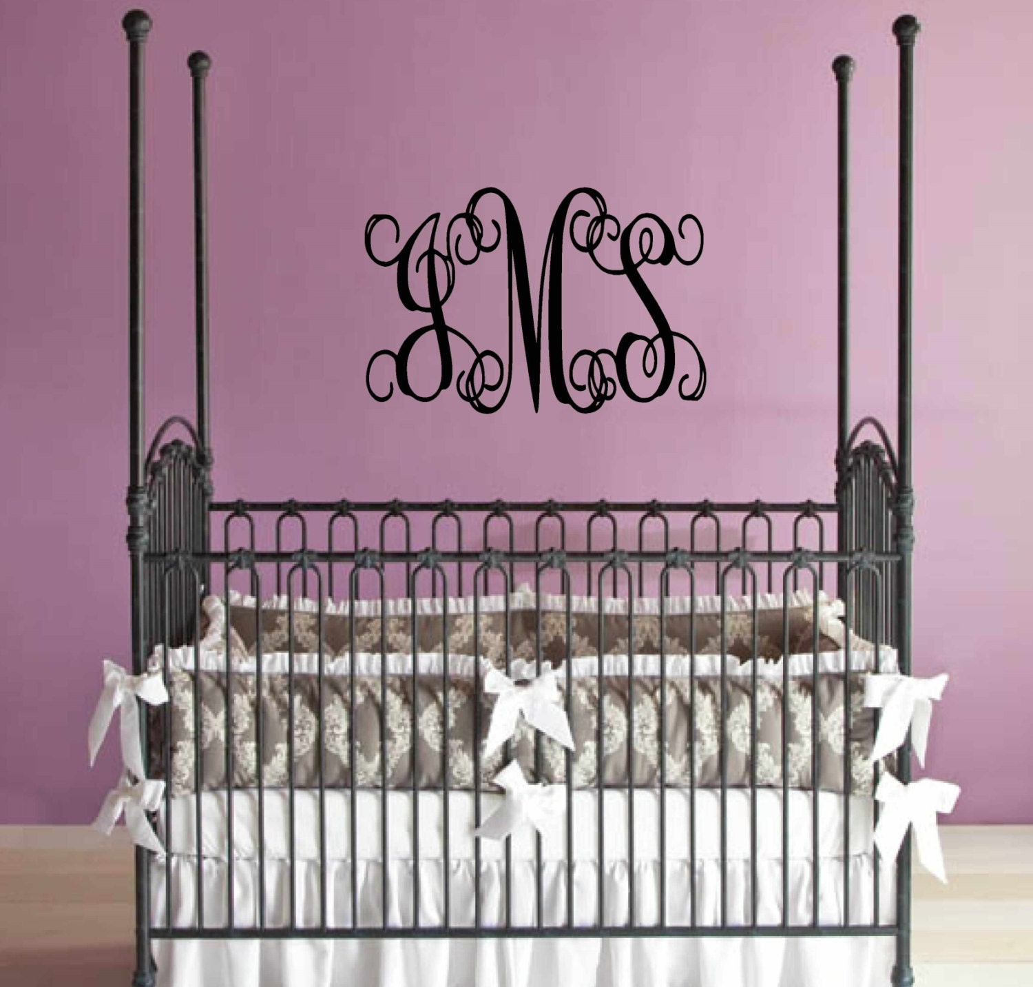 Monogram Wall Decal Children Vinyl Wall Decal Wedding Gift - Etsy