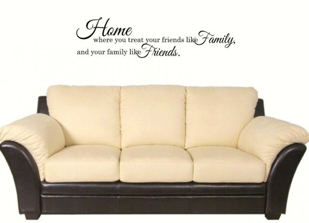 Home Family Friends Wall Decal - Family Wall Decor - Family Wall Decals ...