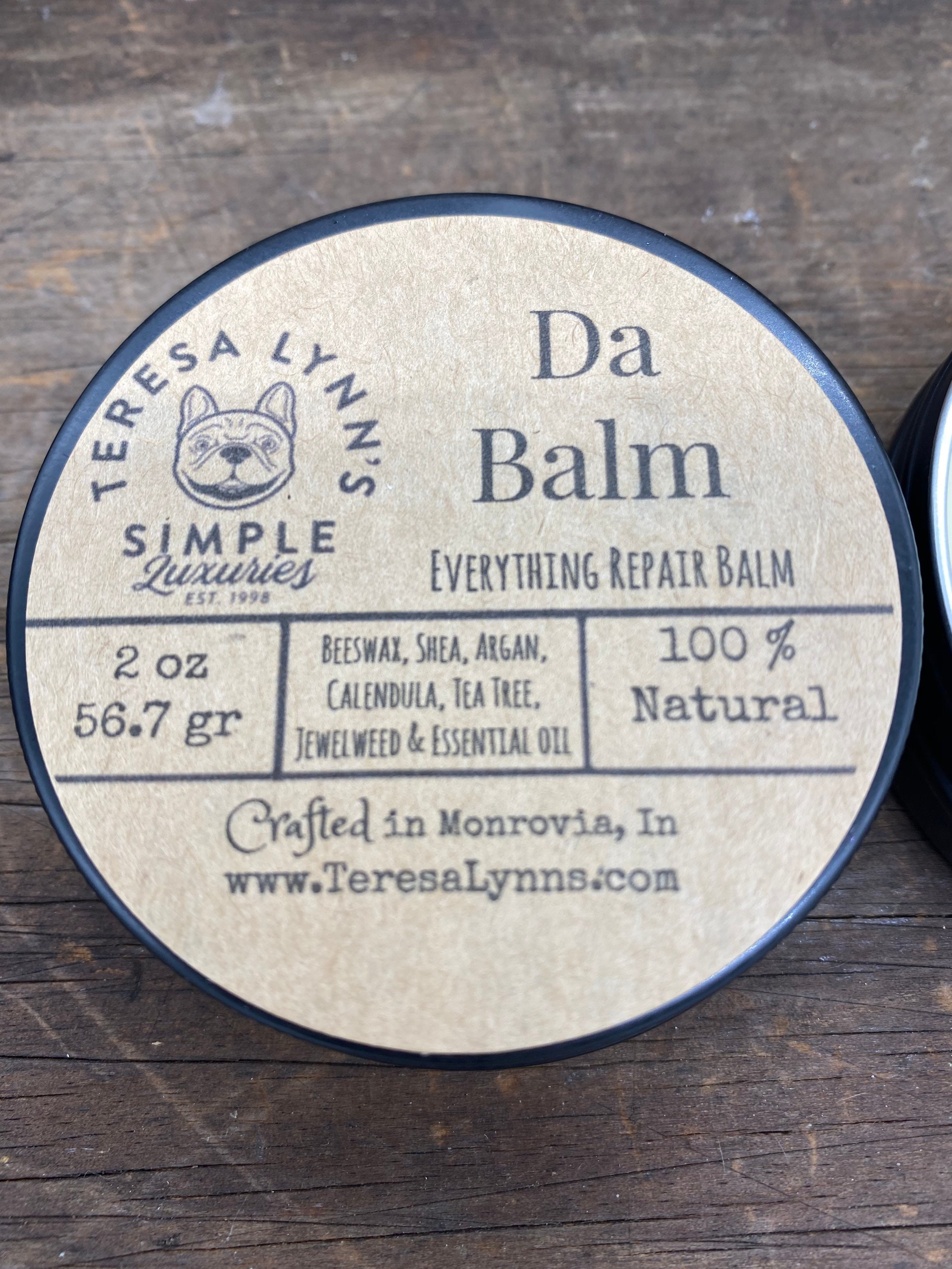 Da Balm, beeswax, Shea, Margo butter, healing balm, cuticle, first aid ...