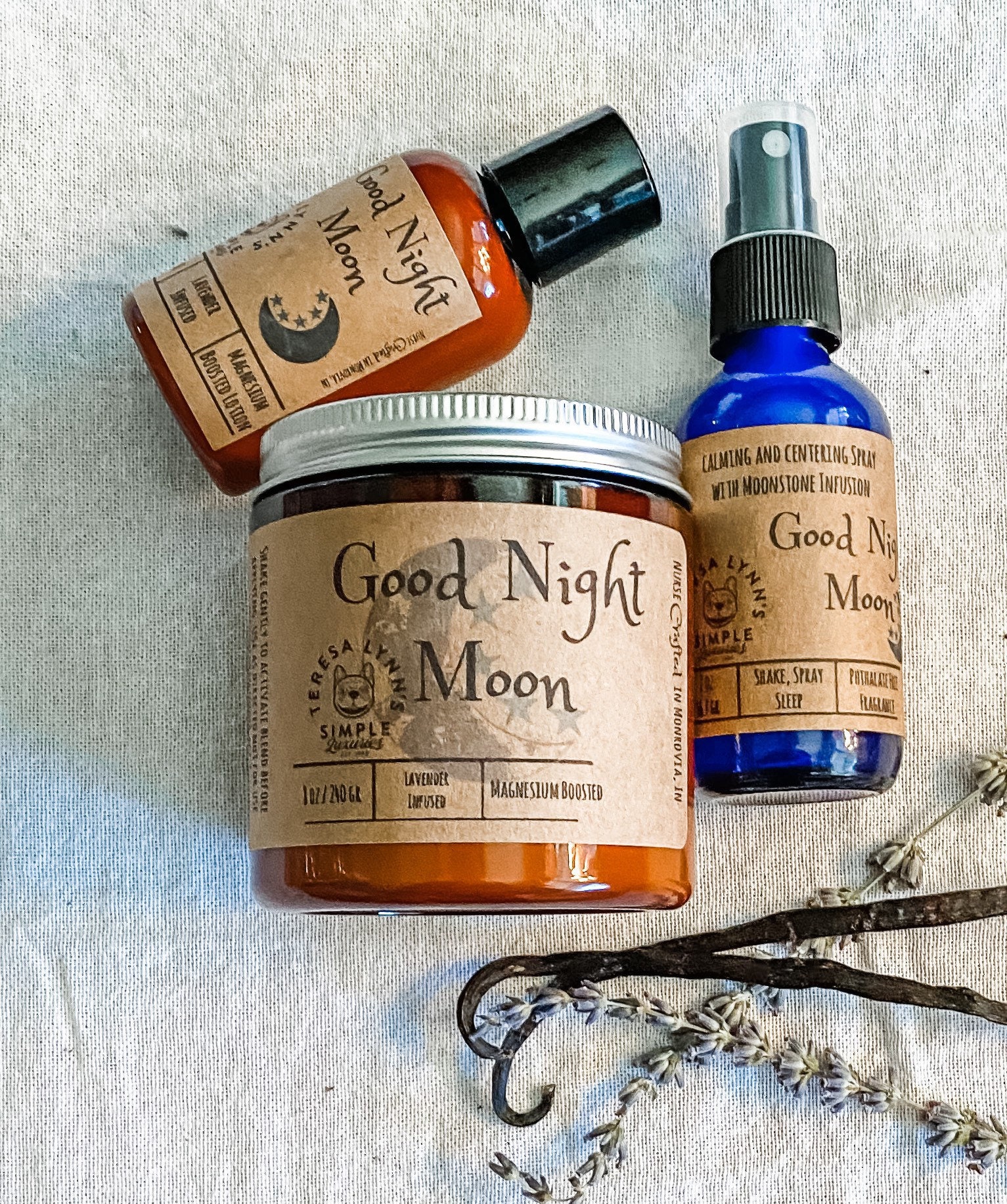 Good Night Moon, Lotion, Anxiety, Self Care, skin repair, coconut oil ...