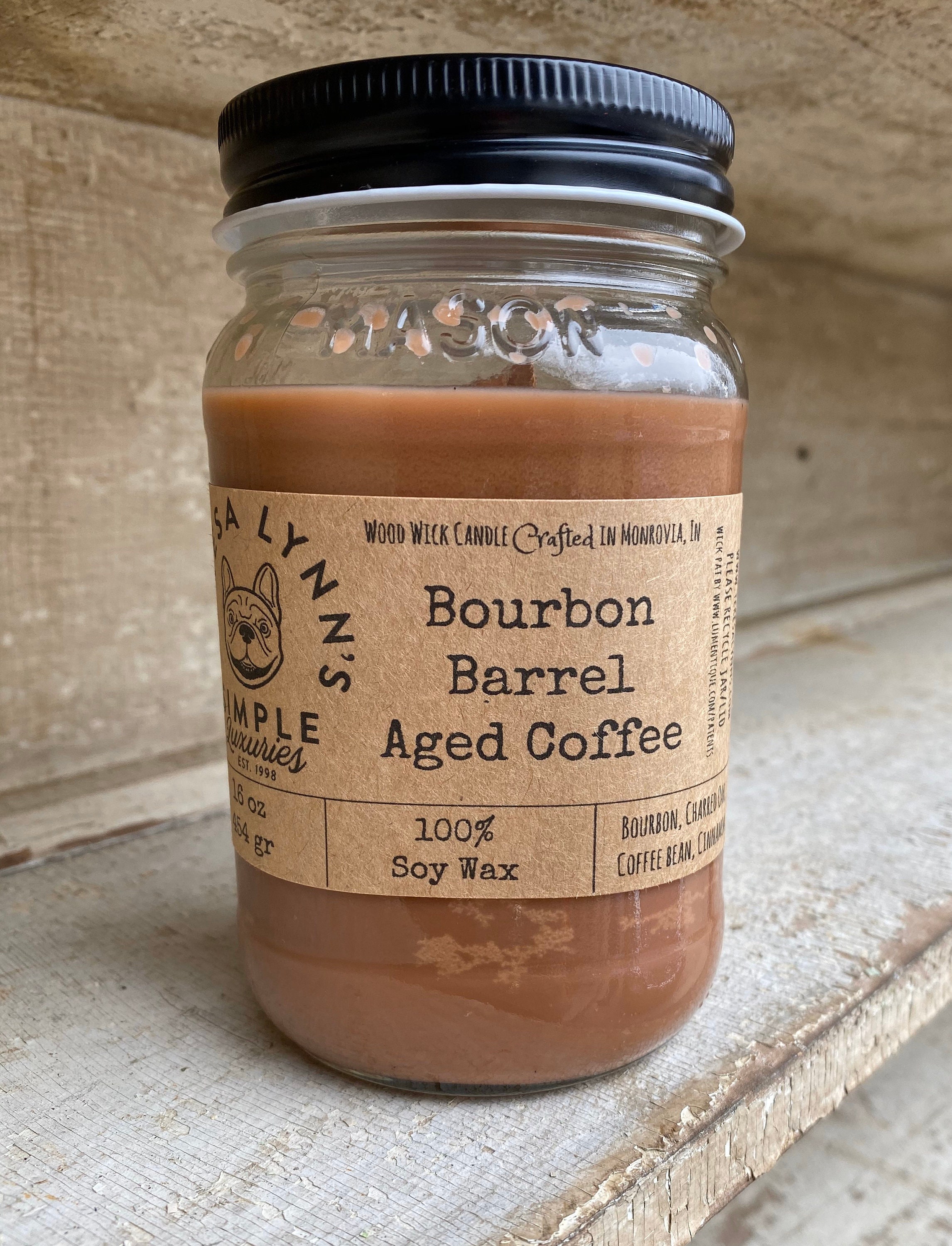 Bourbon Barrel Aged Coffee, candle, , Woodwick, Soy Candle, Bourbon ...