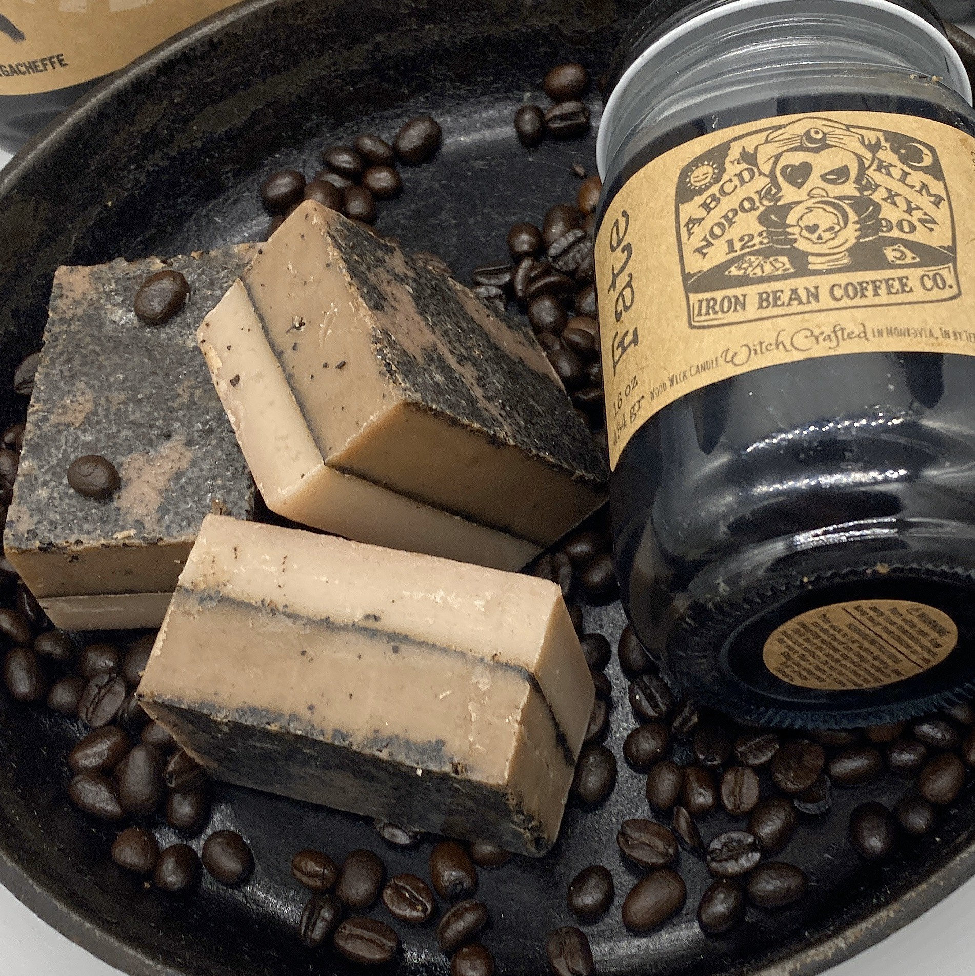 Coffee soap, exfoliating, Iron Bean Coffee, goat milk soap, cocoa ...