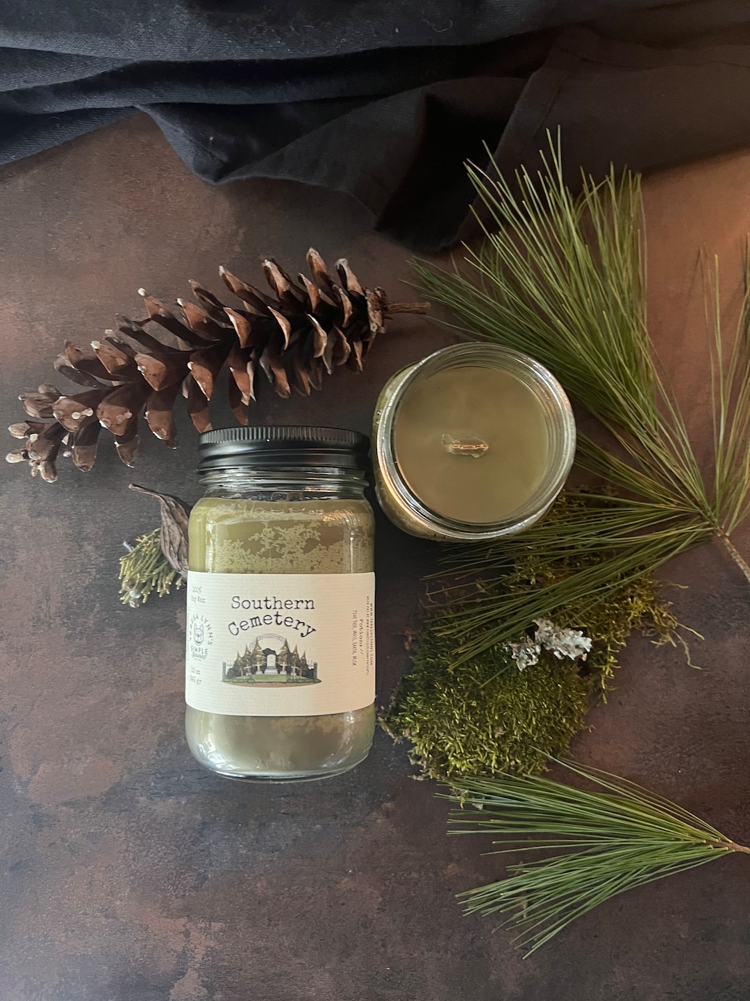 Southern Cemetery Ethereal Evergreen Scented Coconut Soy Candle ...