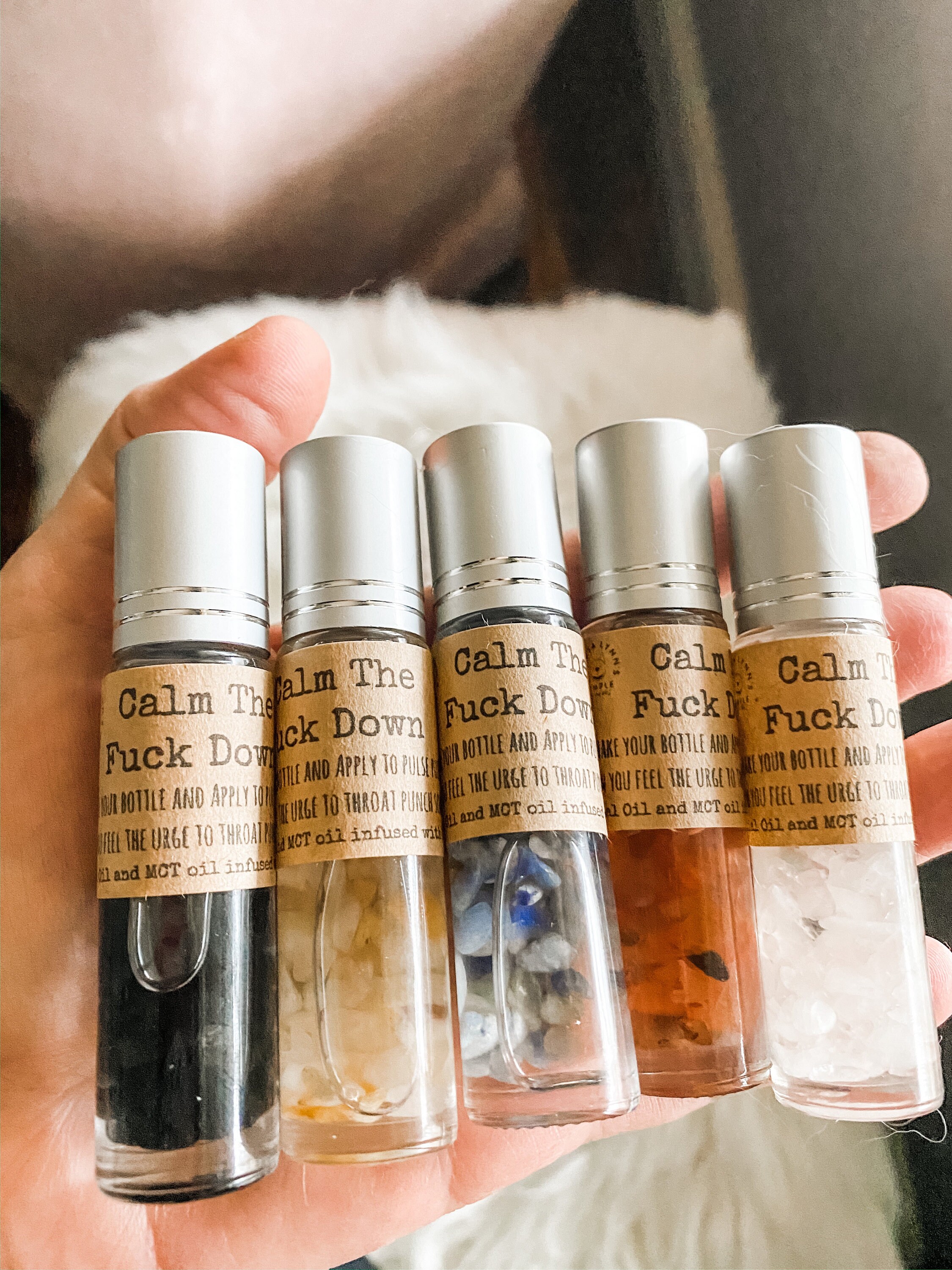 Crystal Infused, essential oil, crystal roller, protection, centering ...