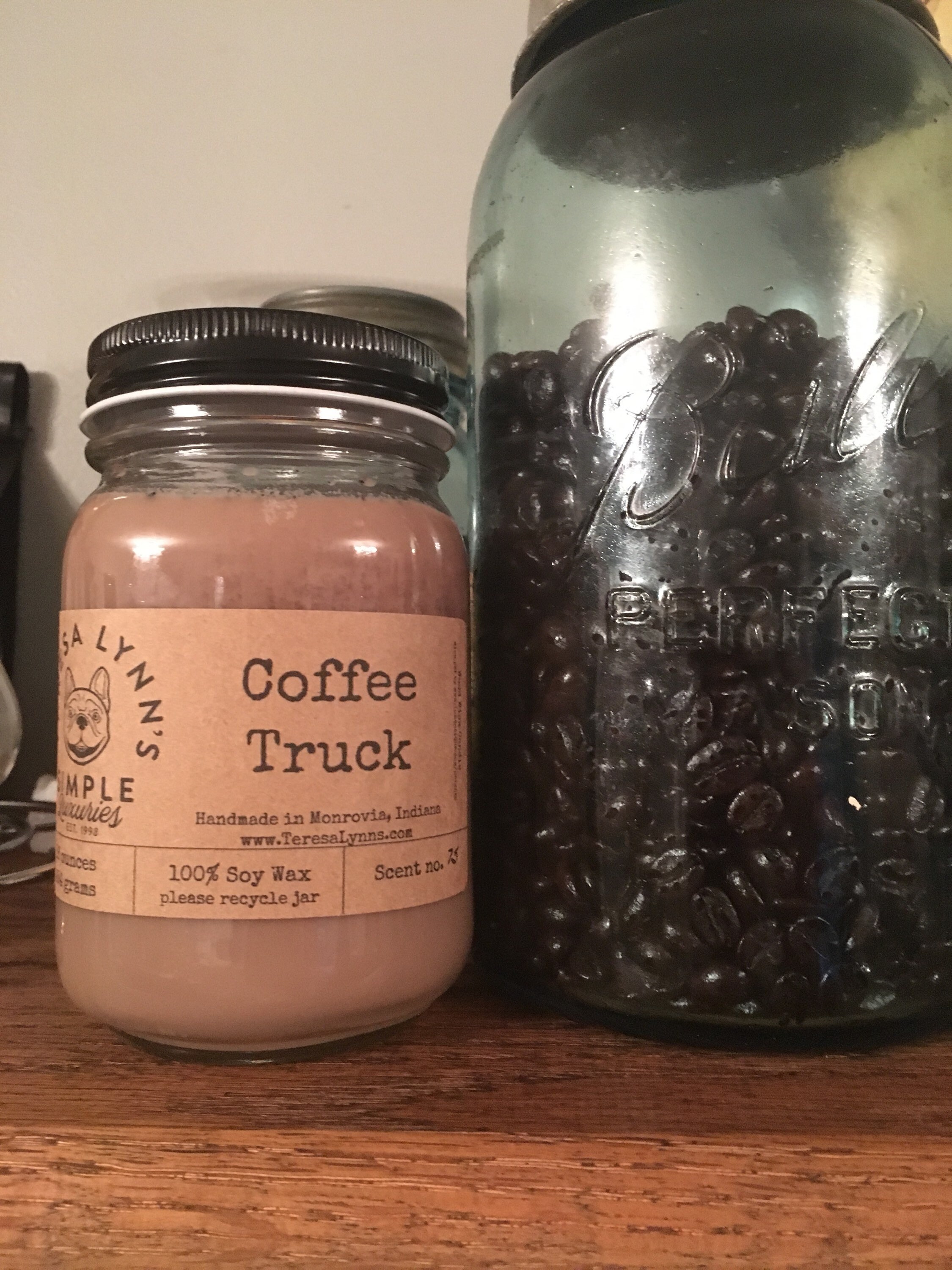 Coffee Truck candle | wooden wick | 100% soy wax candle | handmade ...