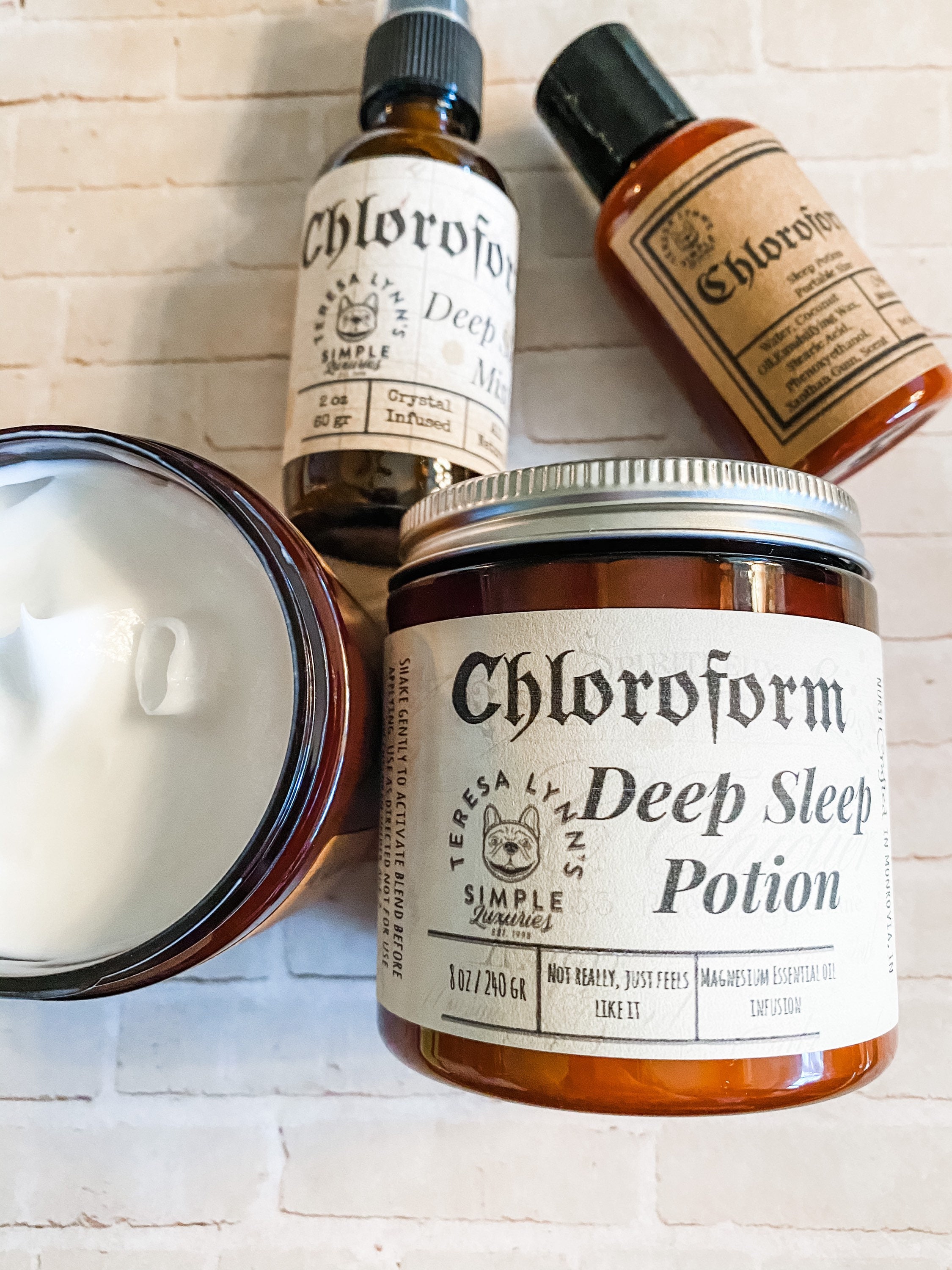 Chloroform sleep potion, lotion, holistic calming, coconut cream, Sage ...