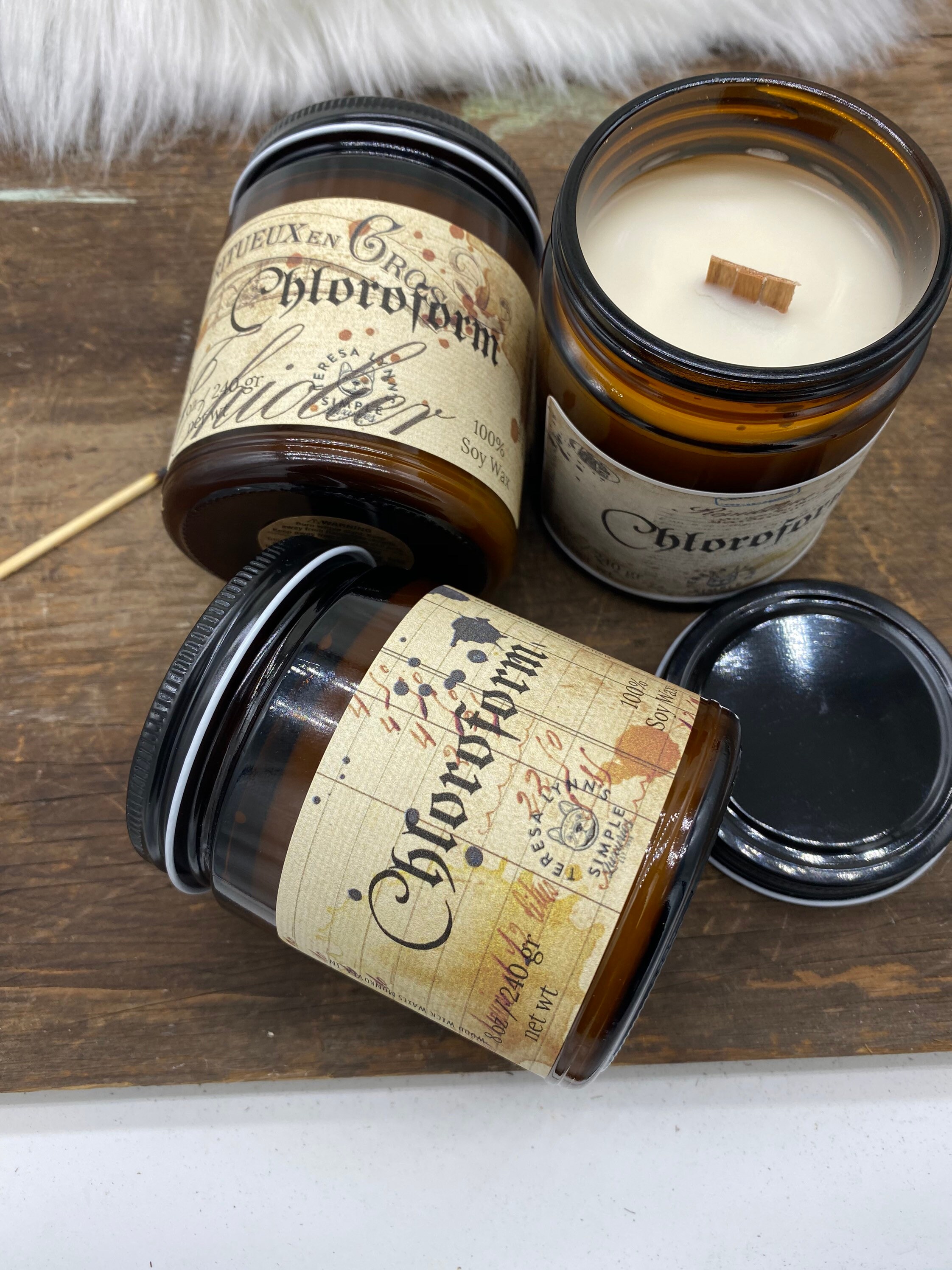 Chloroform, soy candle, brown jar, sleep candle, bedroom candle ...