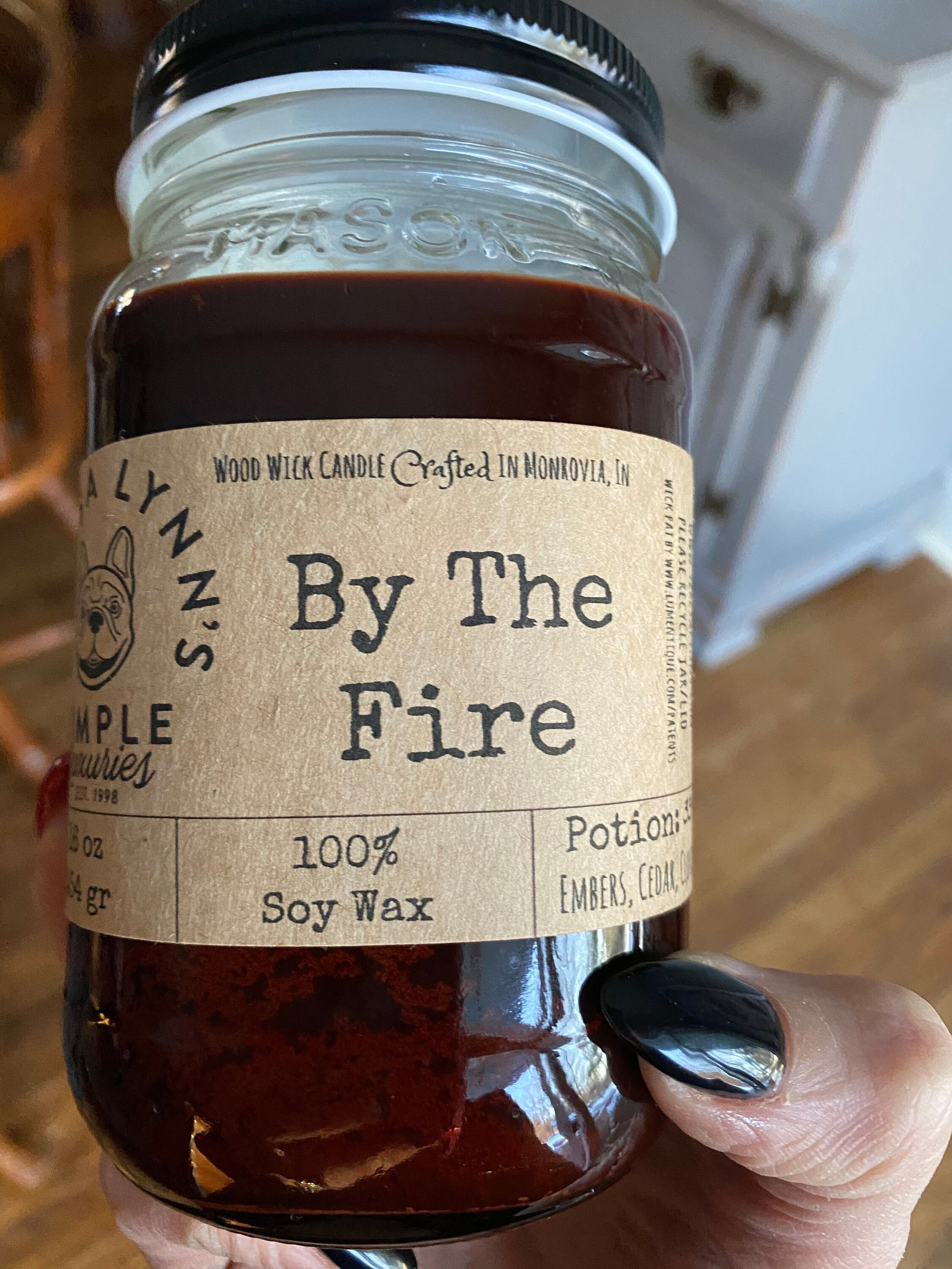 By The Fire scented candle | wooden wick | soy wax candle | handmade ...