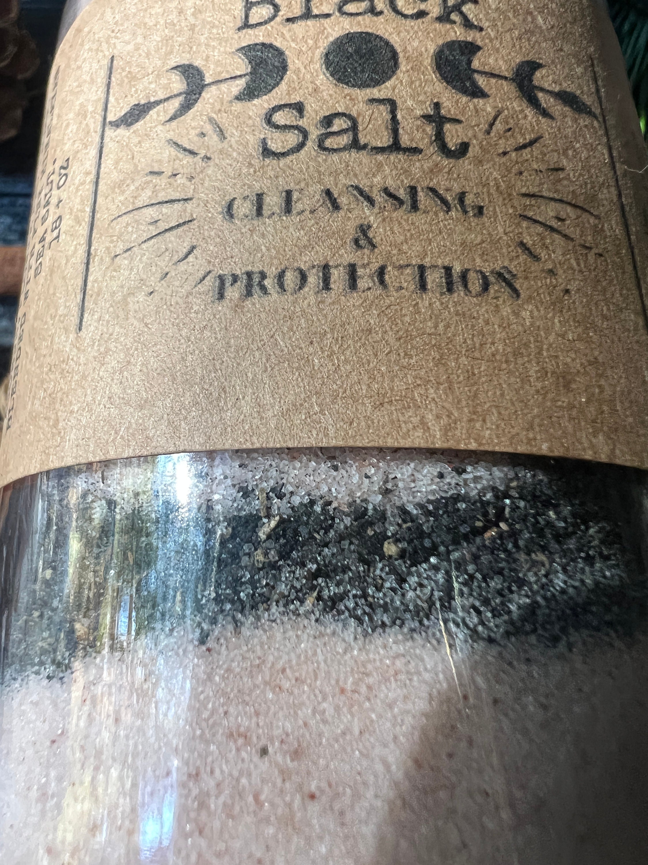 Black Salt purification, cleansing salt, protection salt, herb, ash ...