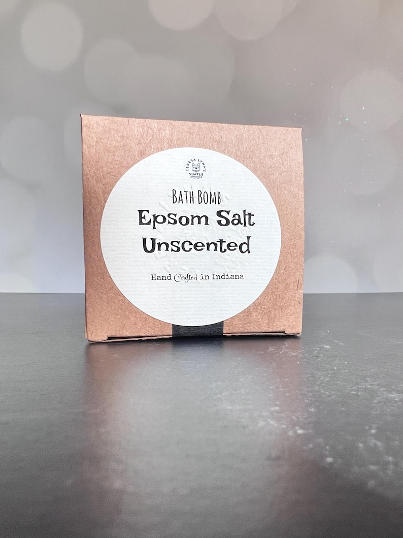 Epsom Salt- Magnesium Sulfate Bath Bomb | Fragrance Free, Sensitive ...