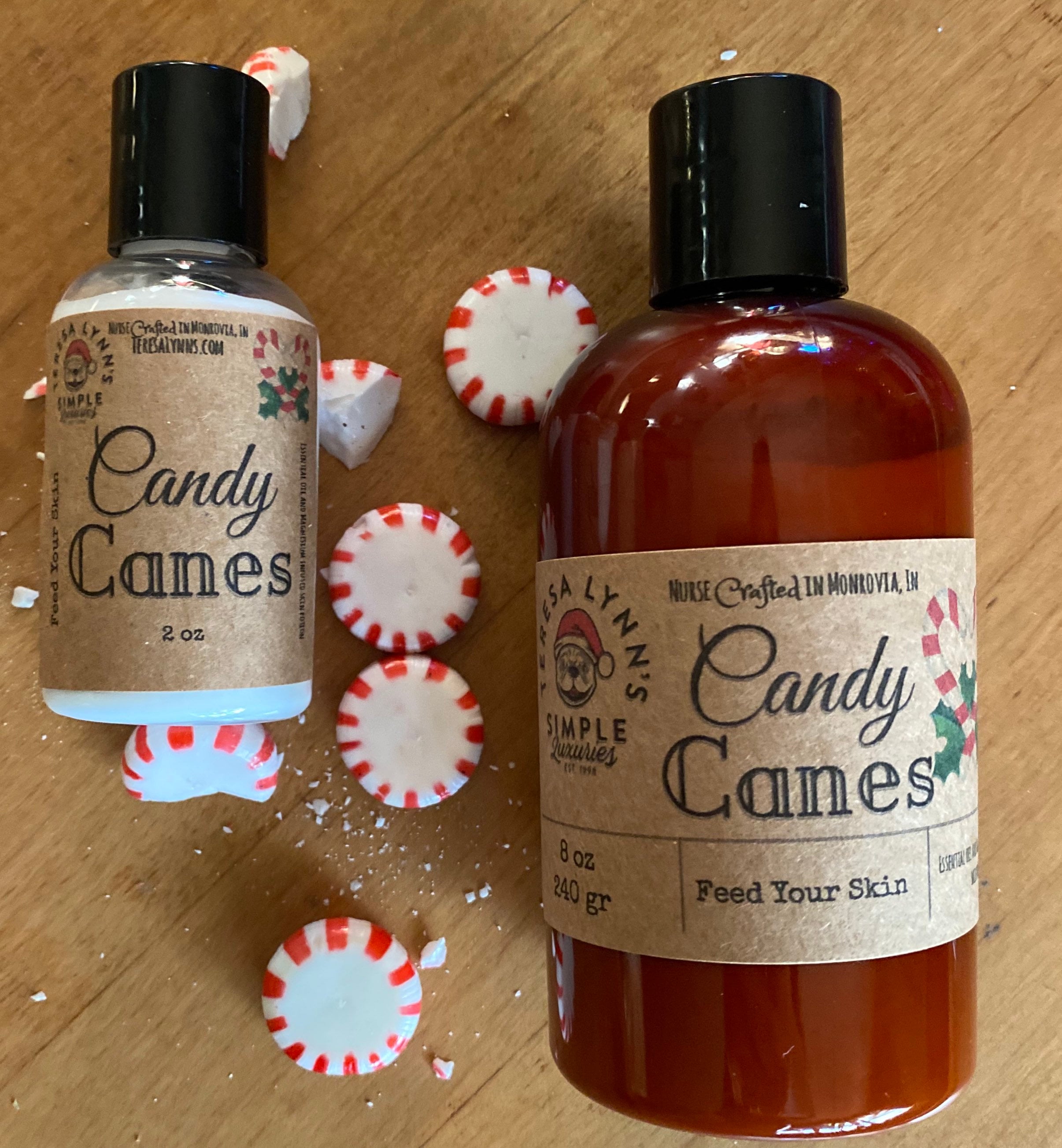Candy Canes, skin potion, lotion, peppermint, Vanilla, Shea Butter ...
