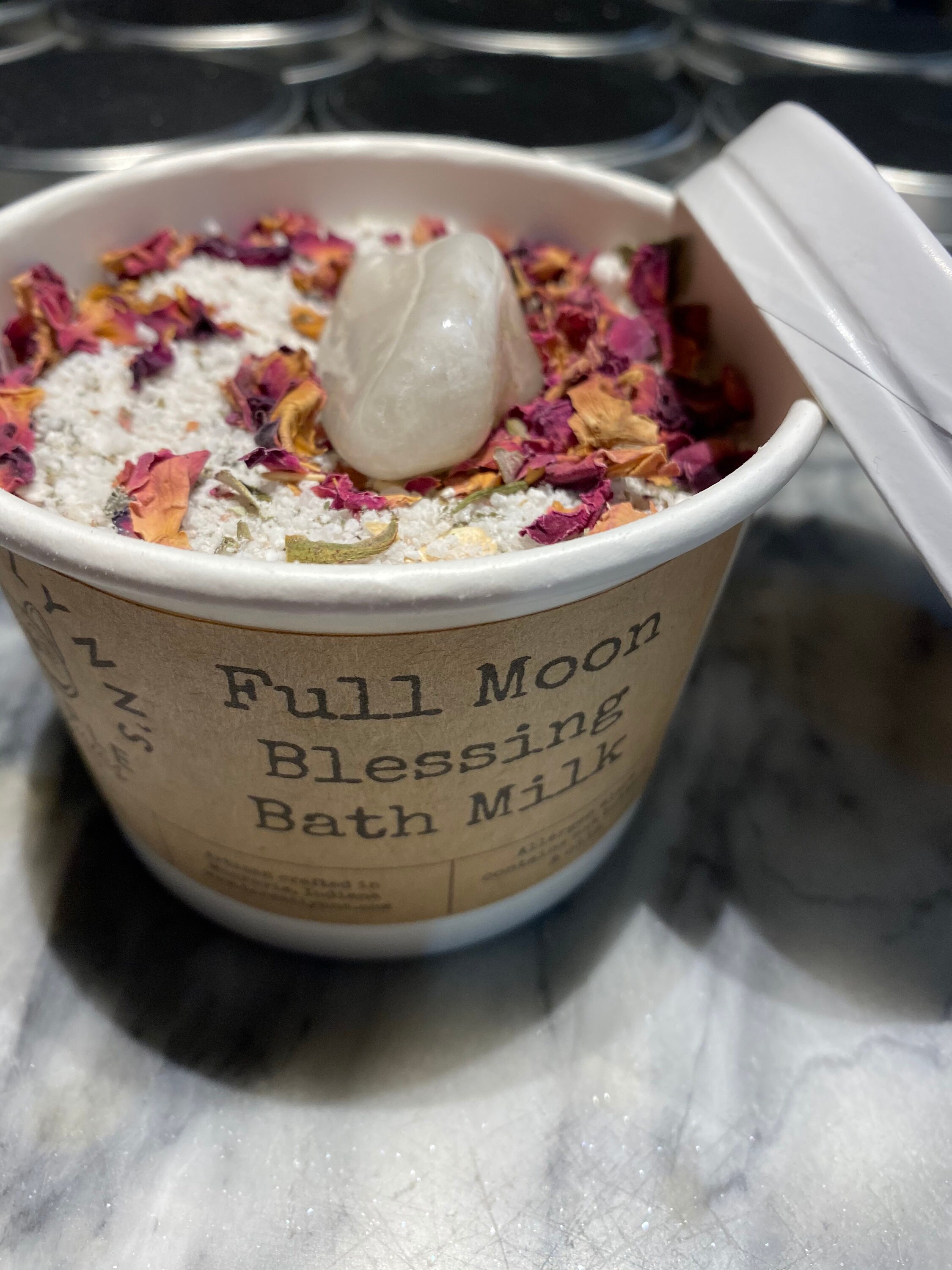 Full Moon Ritual, Milk Bath, centering Dead Sea Salt, Bath fizzy ...
