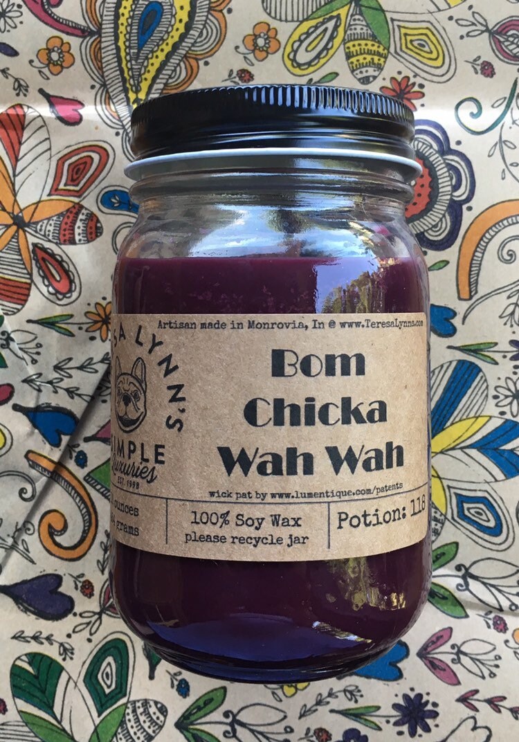 Bom Chicka Wow Wow, sensual candle, Soft scent, , soy candle, phthalate ...