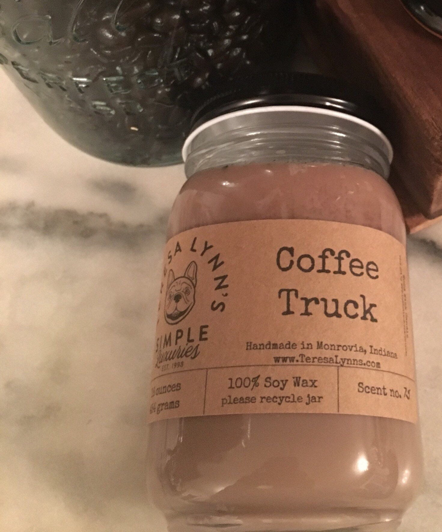 Coffee Truck candle | wooden wick | 100% soy wax candle | handmade ...