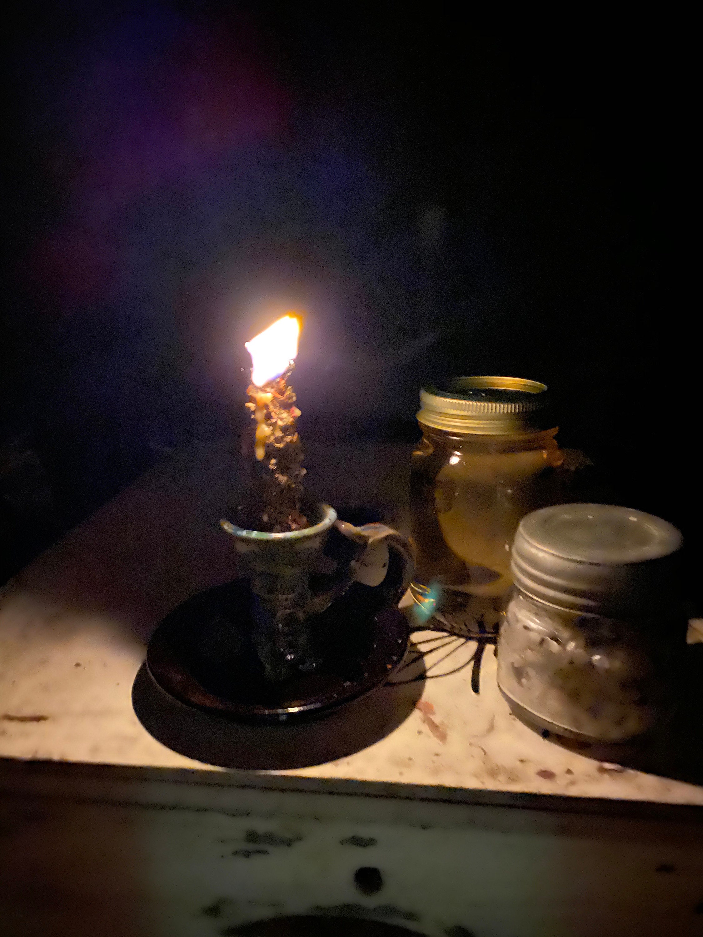 New Moon Intentions, intention, moss, night blooming jasmine, alter ...