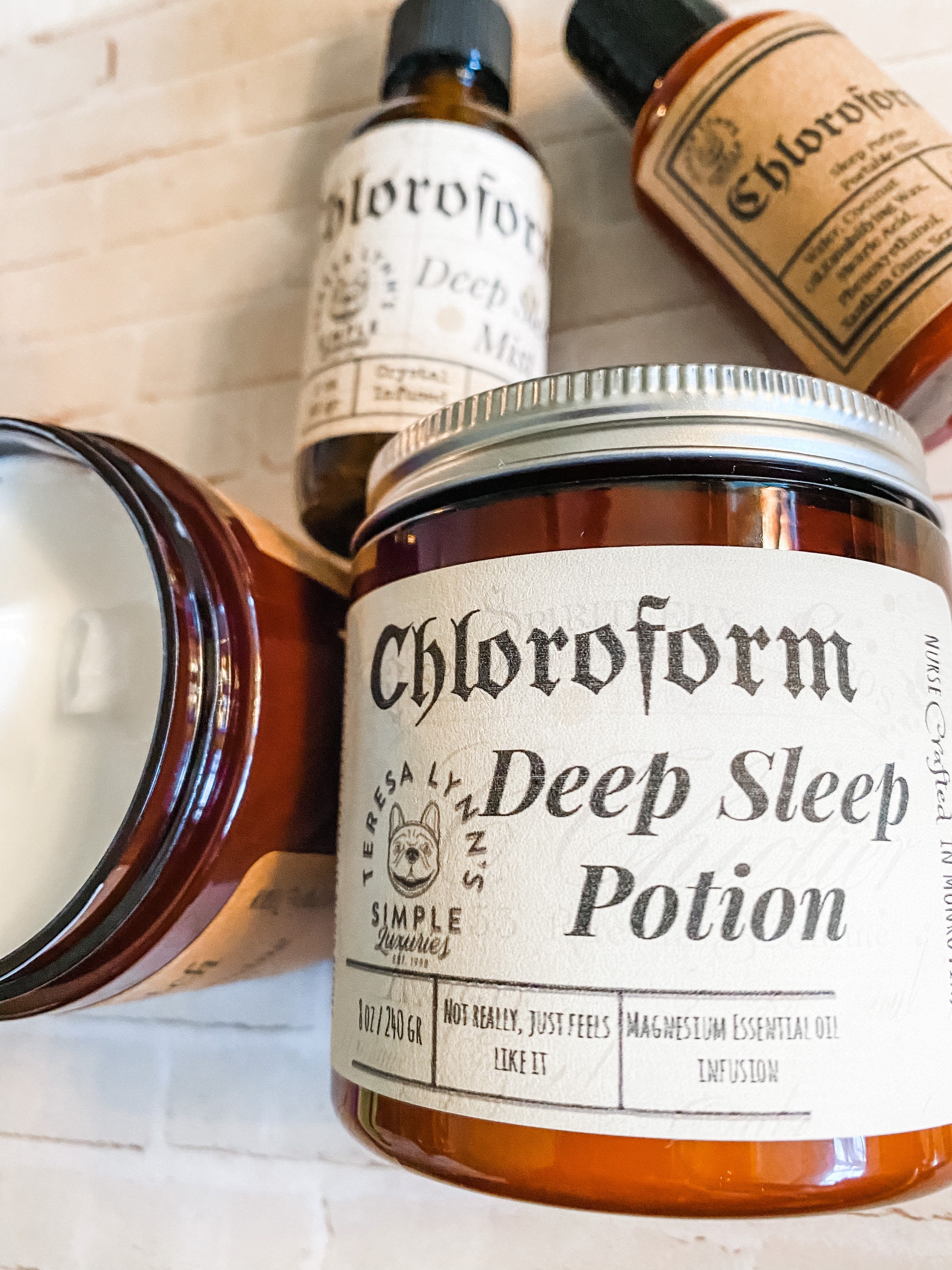 Chloroform sleep potion, lotion, holistic calming, coconut cream, Sage ...